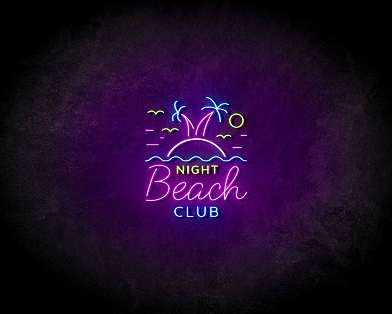 LED Neon Sign Night Beach Club - The Neon Company - BE